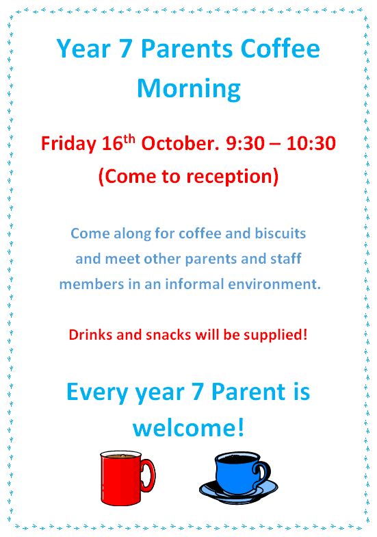 Riverside Campus – Secondary » Year 7 Parent Coffee Morning